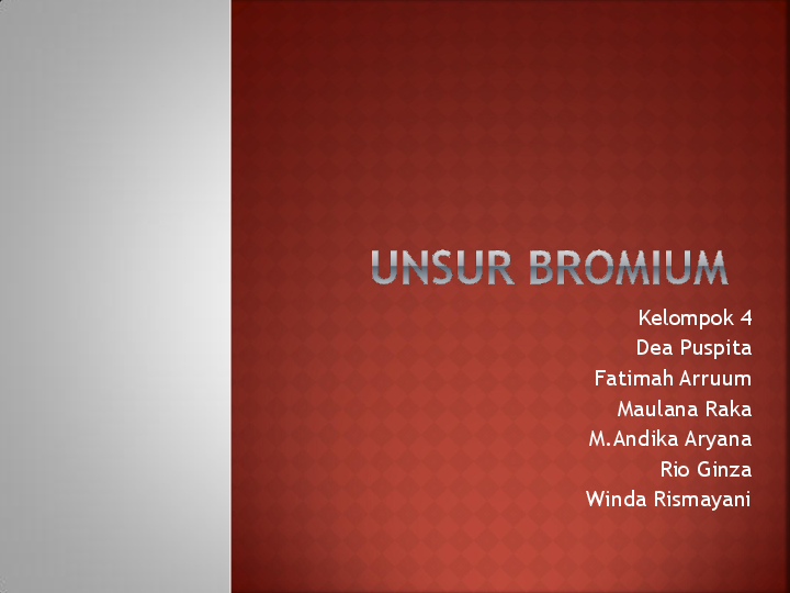 (PPT) UNSUR BROMIUM
