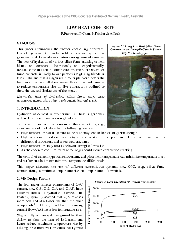 (PDF) Low Heat Concrete