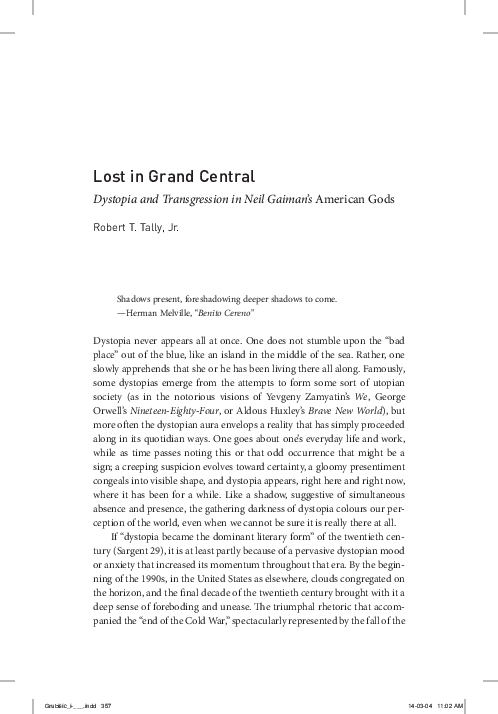 (PDF) Lost in Grand Central: Dystopia and Transgression in Neil Gaiman ...