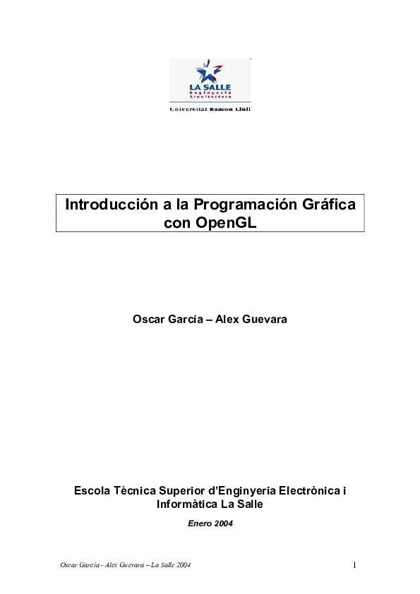(PDF) Introducción a la Programación Gráfica con OpenGL