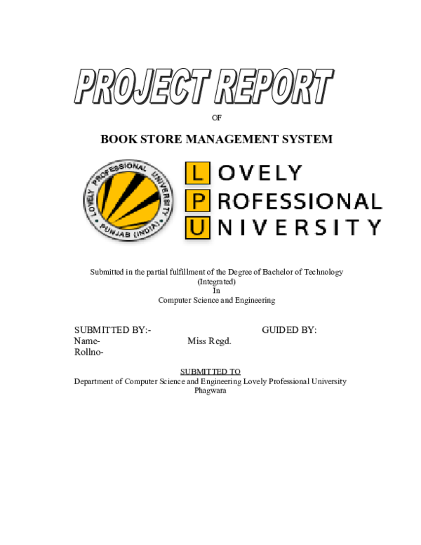 (DOC) BOOK STORE MANAGEMENT SYSTEM