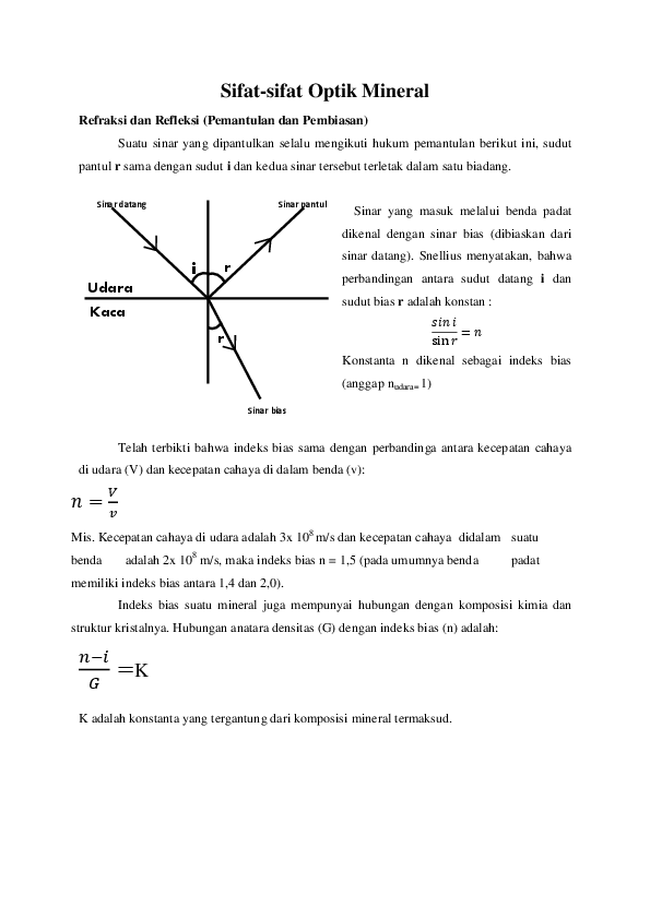 (DOC) Sifat optik mineral