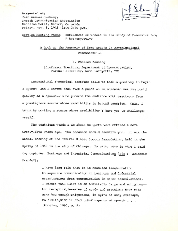 (PDF) 1985 SCA W. Charles Redding Paper "A Look at the Ancestry of Some ...