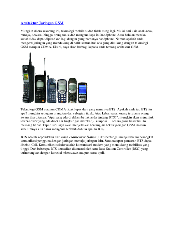(DOC) Arsitektur Jaringan GSM