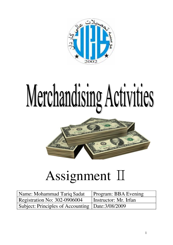 (PDF) Merchandising Activities