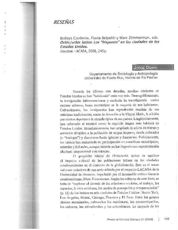 (PDF) ORBIS URBIS LOS HISPANOS EN LAS CIUDADES DE LOS ESTADOS UNIDOS ...