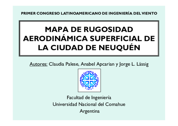 (PDF) Mapa de rugosidad superficial de la ciudad de Neuquén