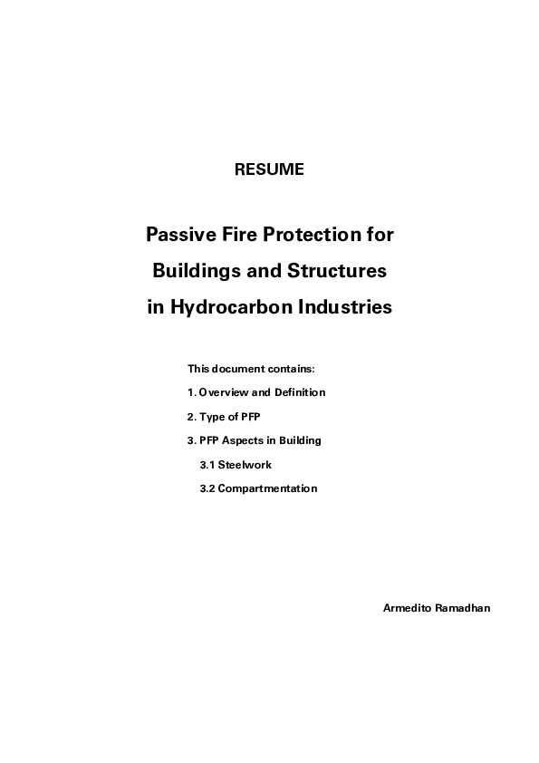 (PDF) Passive Fire Proofing for Buildings and Structures in Hydrocarbon ...