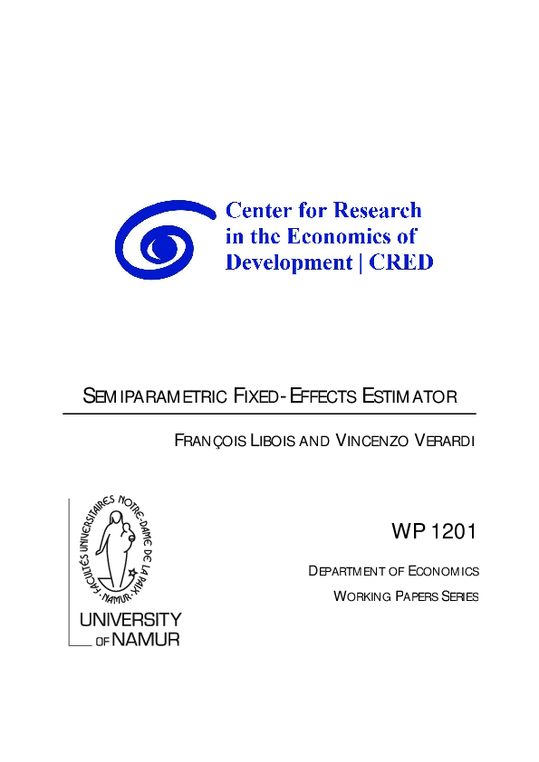 Pdf Xtsemipar Stata Module To Compute Semiparametric Fixed Effects Estimator Of Baltagi And Li