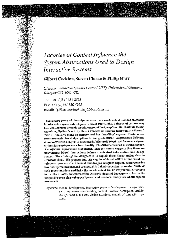 (PDF) Theories of context influence the system abstractions used to ...