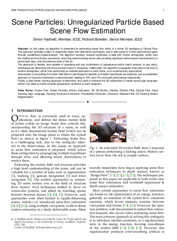 Pdf Scene Particles Unregularized Particle Based Scene Flow Estimation