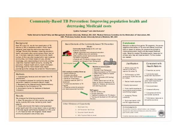 Community-Based Tuberculosis Prevention