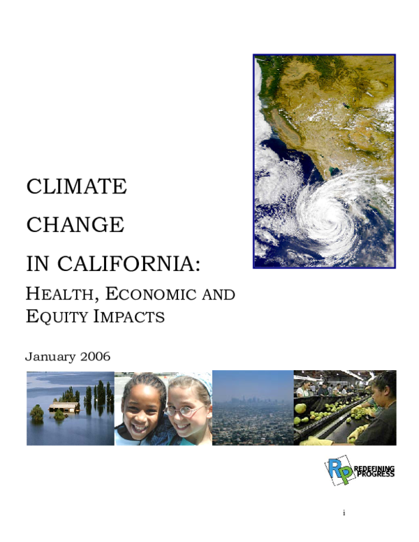 (PDF) CLIMATE CHANGE IN CALIFORNIA