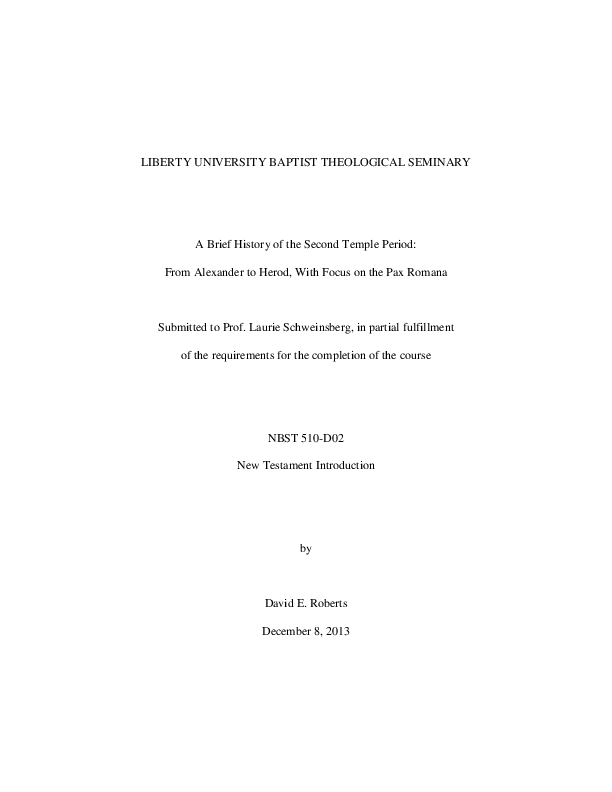 (DOC) Intertestamental Period Paper - NBST510 - Roberts[2]