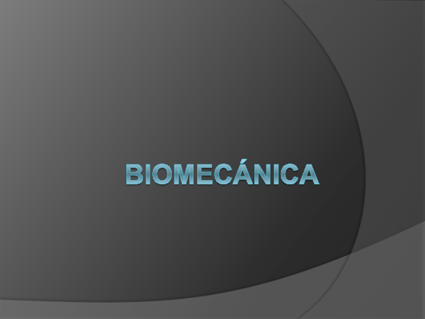 (PPT) PRESENTACION BIOMECANICA