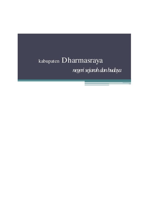 (DOC) Artikel sejarah Dharmasraya,