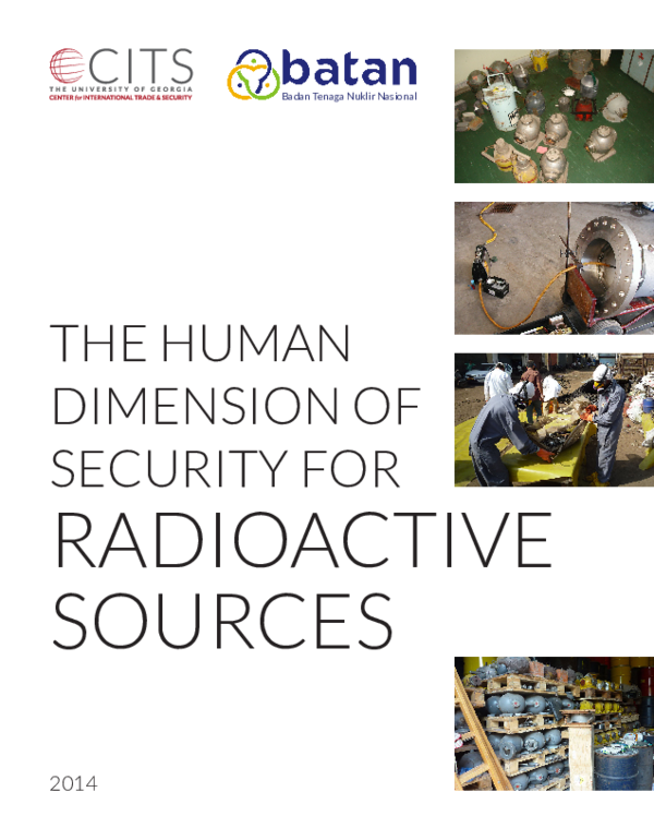 (PDF) "Human Dimension of Security for Radioactive Sources: From ...