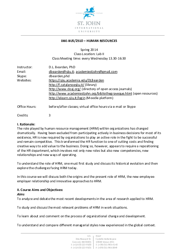 (DOC) DBE-BUS/2510 – Human Resources Management