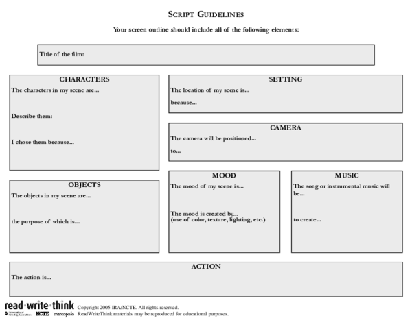 (PDF) SCRIPT GUIDELINES Your screen outline should include all of the ...