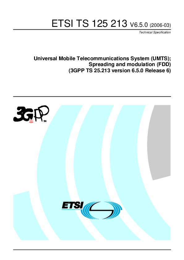 (PDF) TS 125 213 - V6.5.0 - Universal Mobile Telecommunications System ...
