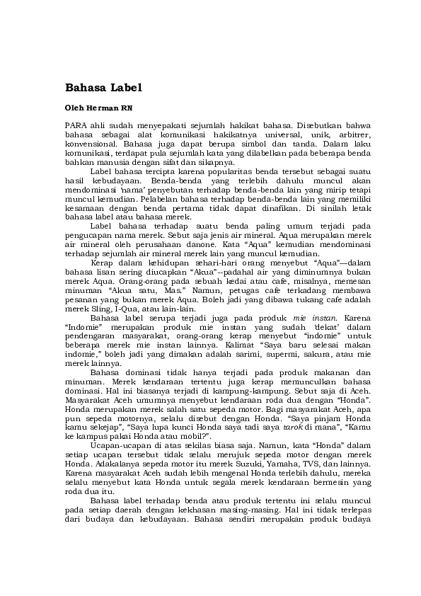 (DOC) Bahasa Label