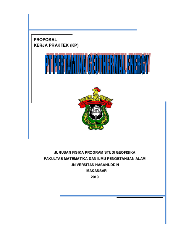(PDF) PROPOSAL KERJA PRAKTEK (KP) JURUSAN FISIKA PROGRAM STUDI ...