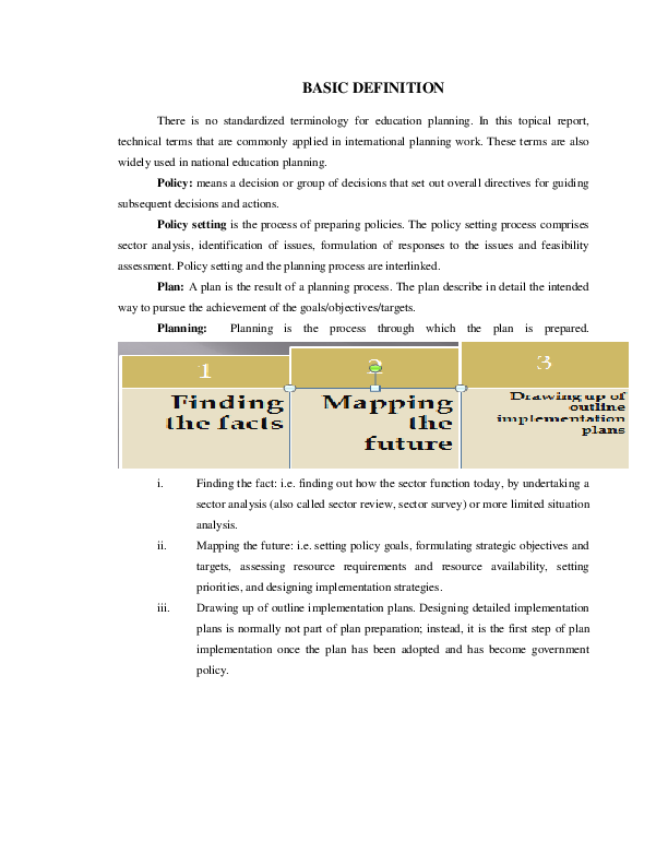 (DOC) Standardized Terms in Education Planning