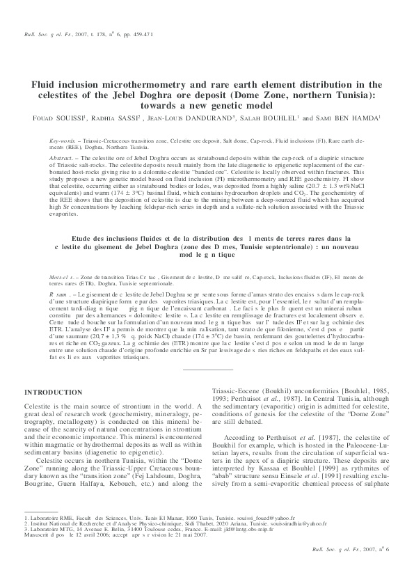 (PDF) Fluid inclusion microthermometry and rare earth element ...