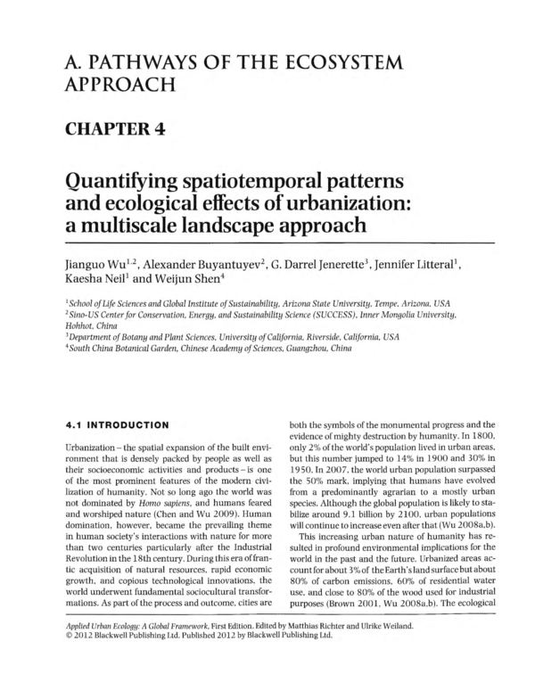 Pdf Quantifying Spatiotemporal Patterns And Ecological Effects Of