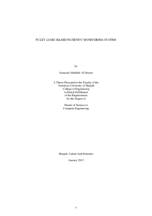 (PDF) FUZZY LOGIC BASED PATIENTS" MONITORING SYSTEM