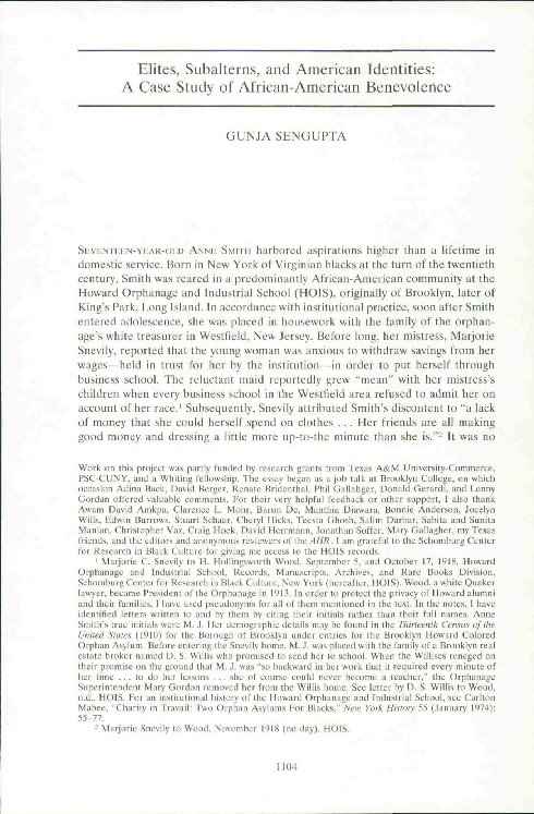 (PDF) Elites Subalterns and American Identities African American ...