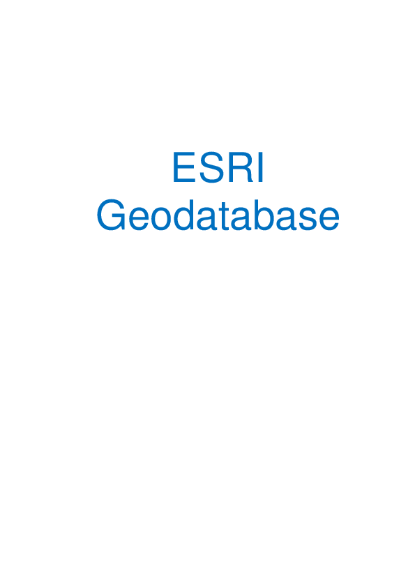 (DOC) ESRI Geodatabase