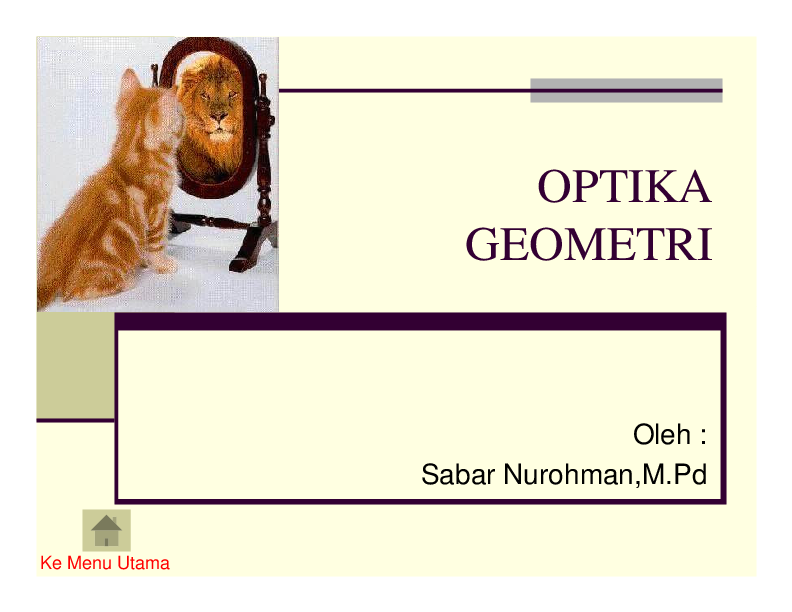 (PDF) OPTIKA GEOMETRI
