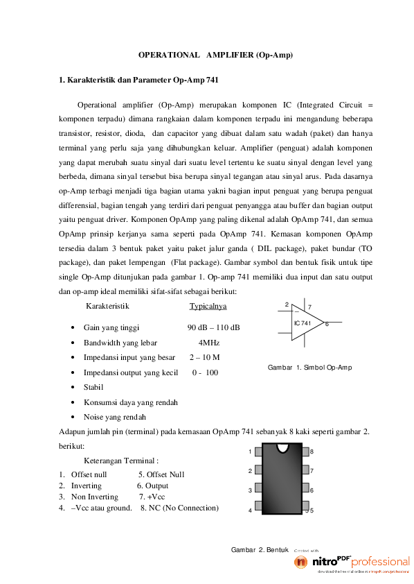 (PDF) OPERATIONAL AMPLIFIER (Op-Amp