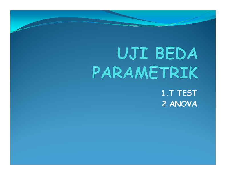 (PDF) UJI BEDA PARAMETRIK