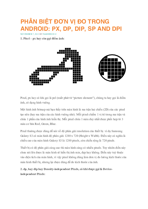(PDF) PHÂN BIỆT ĐƠN VỊ ĐO TRONG ANDROID: PX, DP, DIP, SP AND DPI