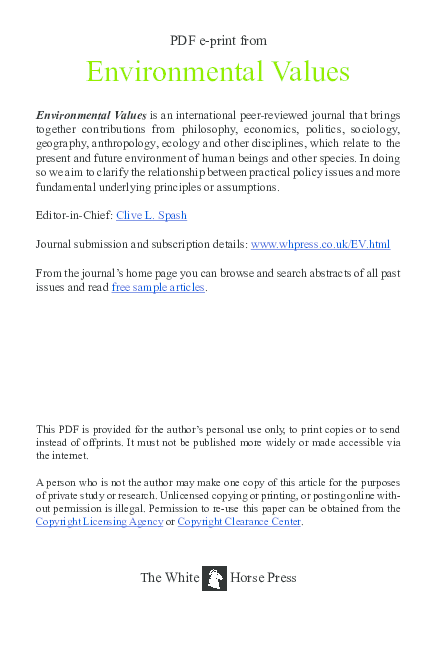 (PDF) Deliberating intergenerational environmental equity: a pragmatic ...