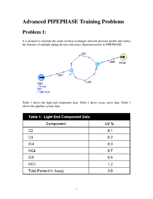 (PDF) Advanced PIPEPHASE Training Problems