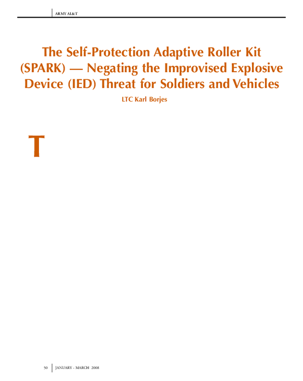 (PDF) The Self-Protection Adaptive Roller Kit (SPARK) — Negating the ...
