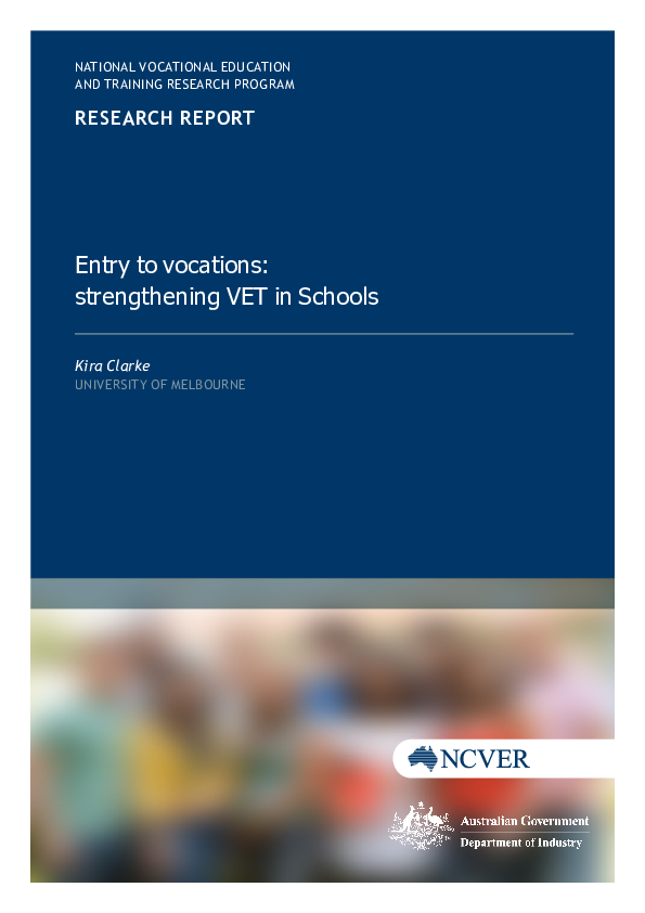 (PDF) Entry to vocations: strengthening VET in Schools