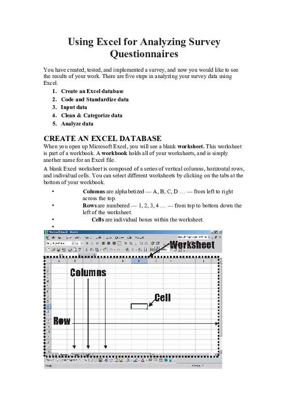 (DOC) Analyzing Survey Questionnaires ver2