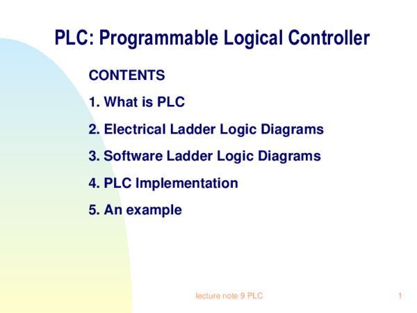 (PPT) Note 8 PLC introduction | DEVASHREE MER - Academia.edu