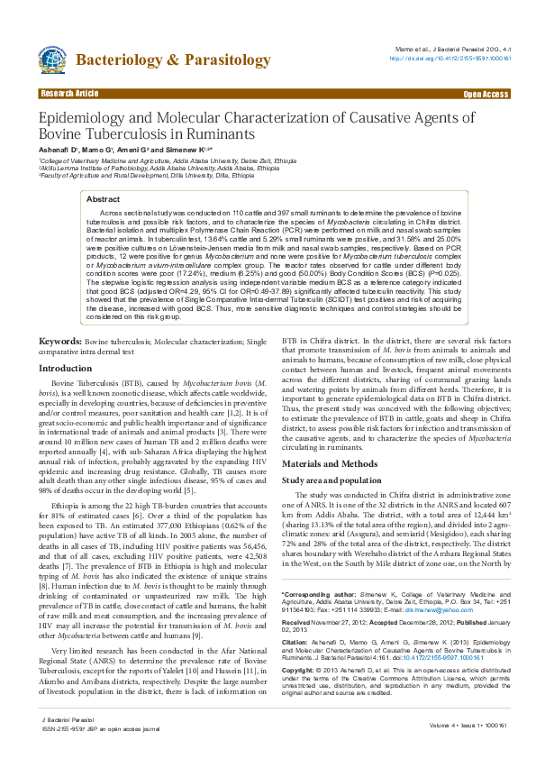 (PDF) Epidemiology and Molecular Characterization of Causative Agents ...