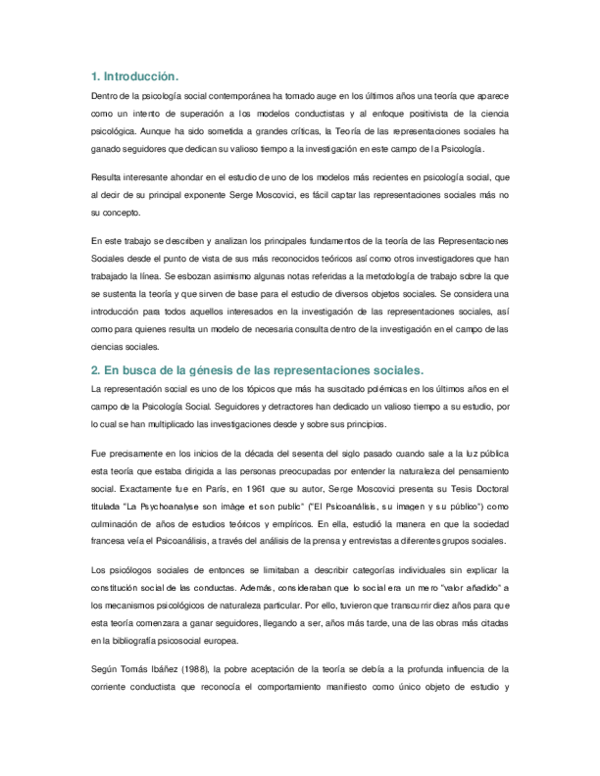 (DOC) Representacion social moscovici