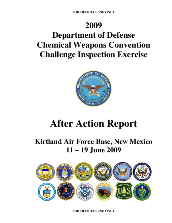 (PDF) 2009 Department of Defense Chemical Weapons Convention Challenge ...