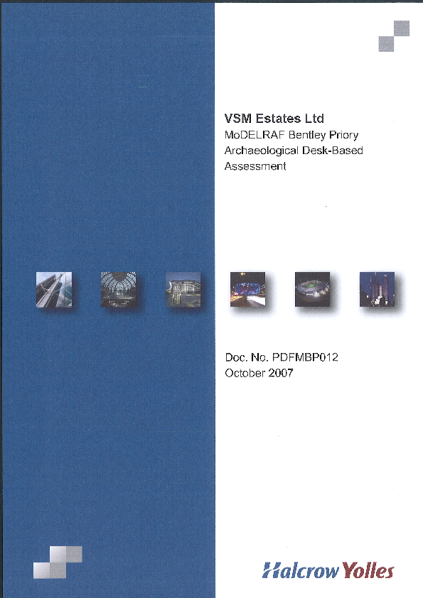 (PDF) RAF Bentley Priory, Stanmore, Middlesex - Desk Based Assessment 2007