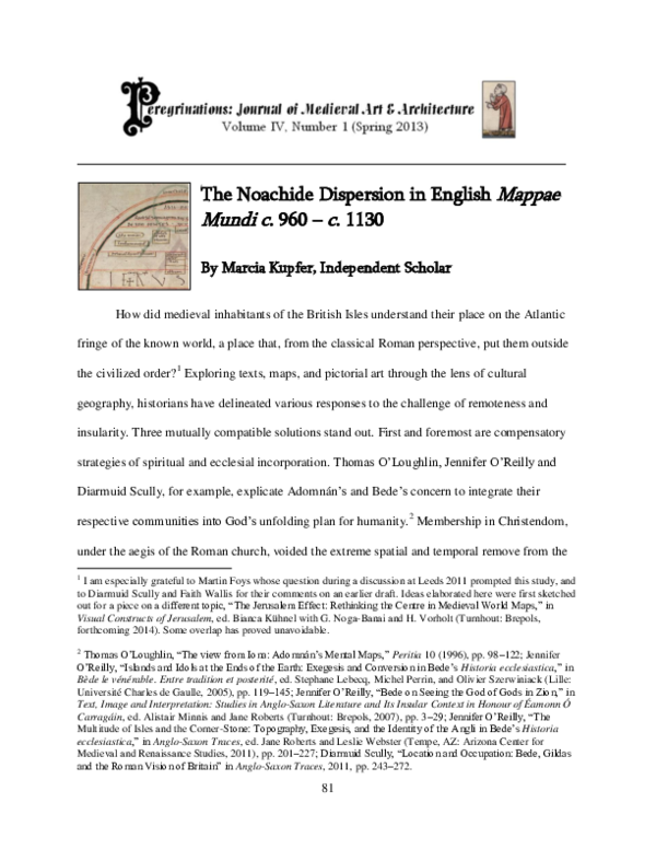 (PDF) The Noachide Dispersion in English Mappae Mundi ca. 960-ca. 1130