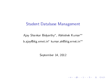 (PDF) Student Database Management