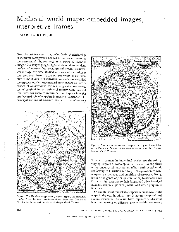 (PDF) Medieval World Maps: Embedded Images, Interpretive Frames