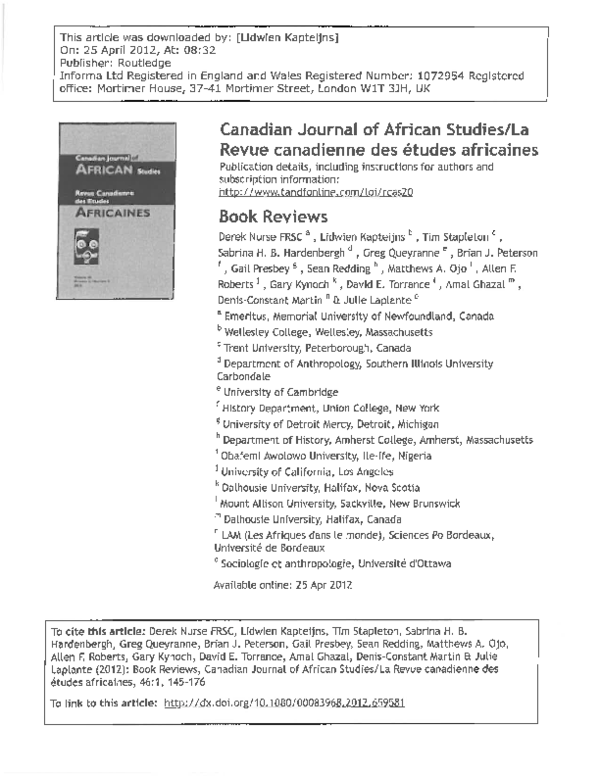 (PDF) Review of Cristina (Ubax) Ali Farah's novl entitled Little Mother ...